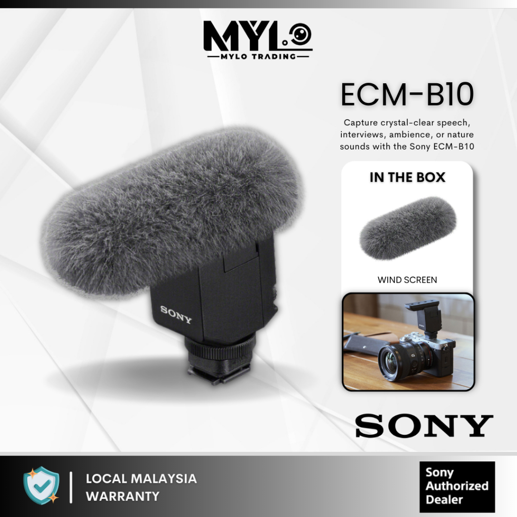 (READY STOCK) - Sony ECM-B10 Compact Camera-Mount Digital Shotgun ...