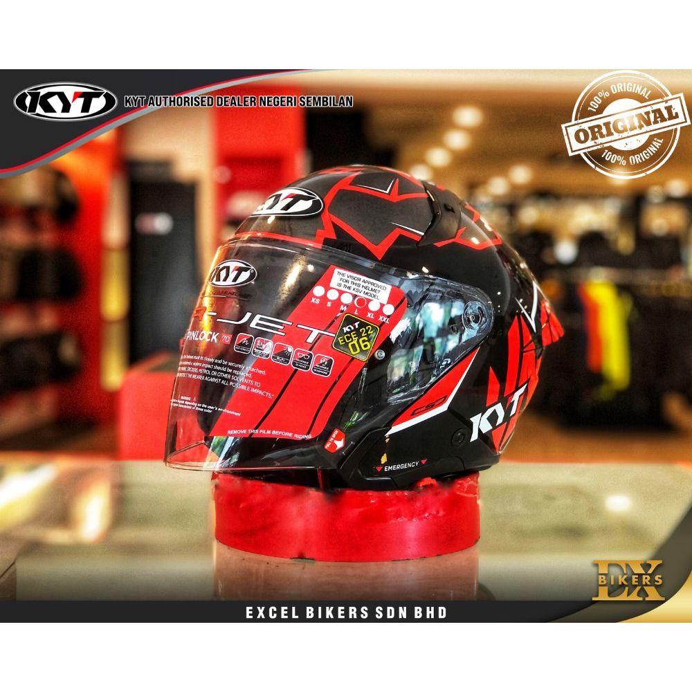 KYT Helmet TTR JET Open Face Bulega 2021 Replica/ KYT TTR JET/KYT OPEN ...