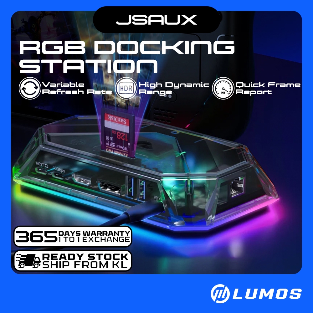 JSAUX HB1201S RGB Docking Station 12-Port RGB Docking Station Pro USB-C ...