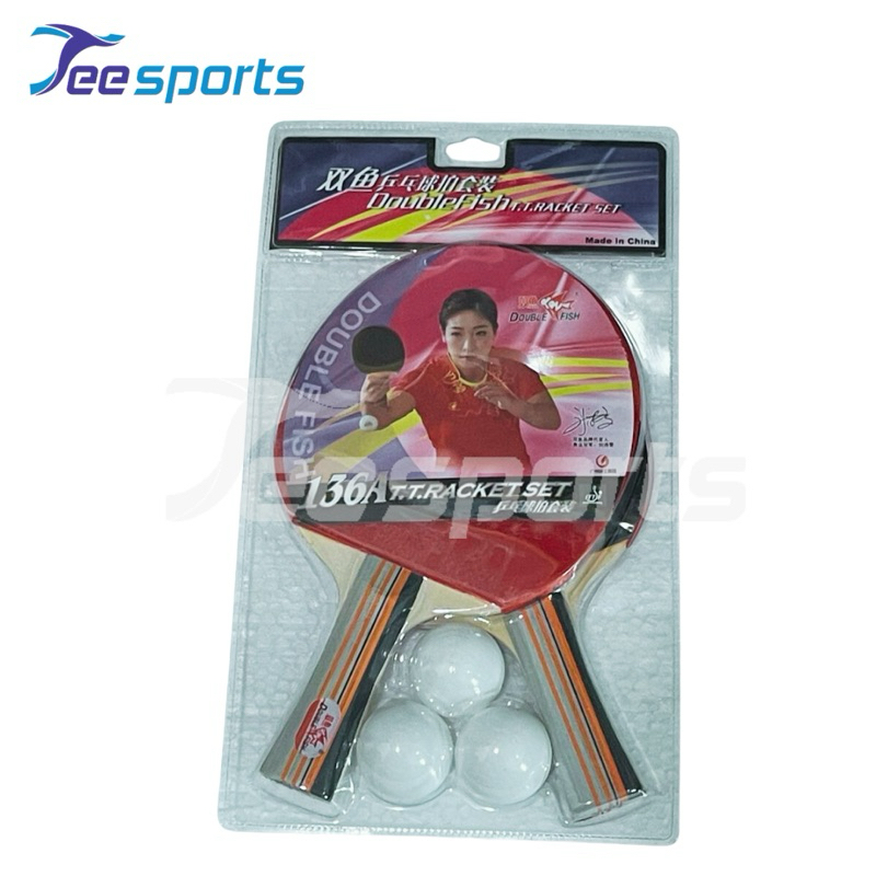 Double Fish Ping Pong Bat Set ( 2 in 1) | Shopee Malaysia