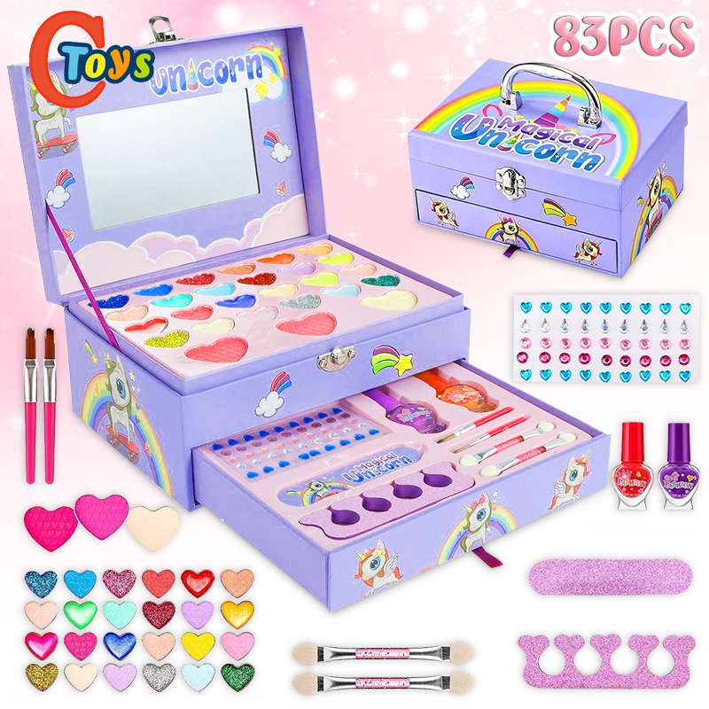 [ready stock]83PCS Make up kit for kids Makeup toy Makeup set for kids ...