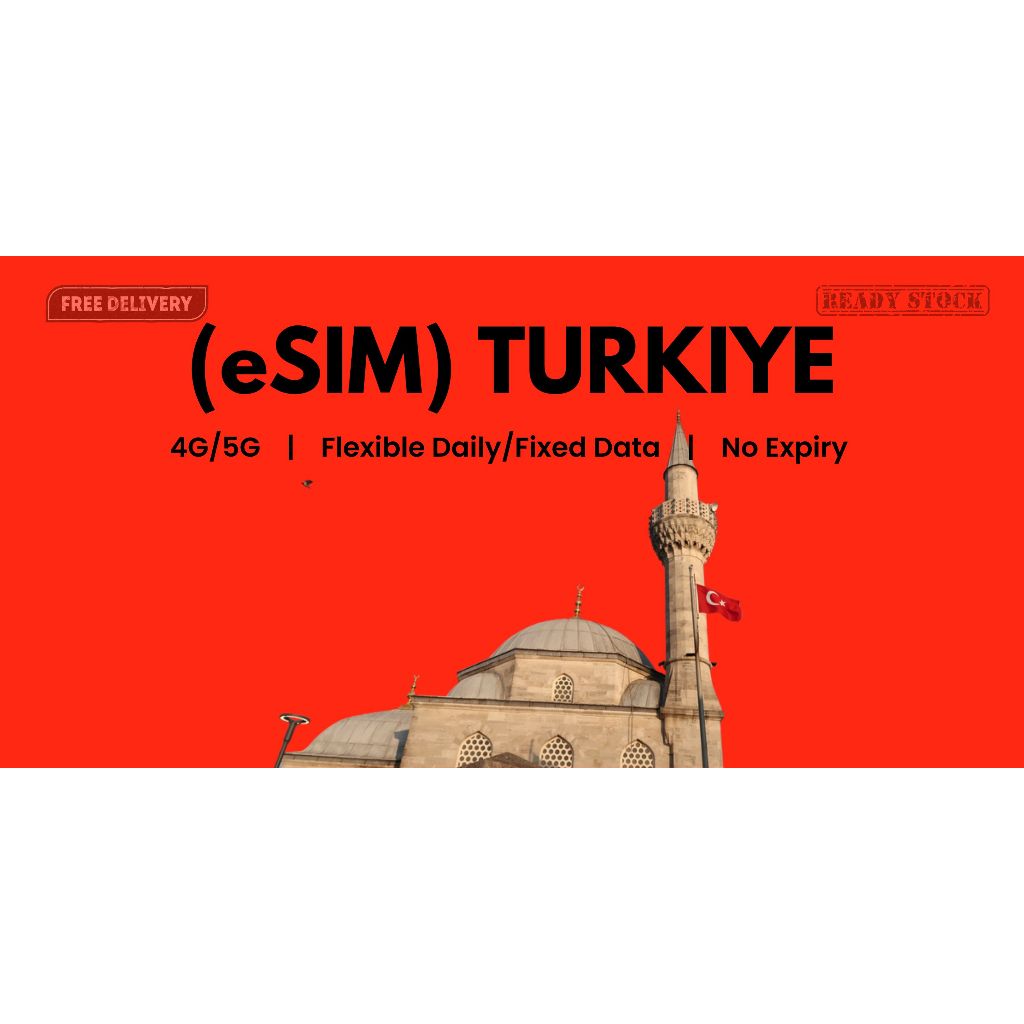 (eSIM) Turkey Travel Data Sim Card with Fast 4G/5G Speed | Shopee Malaysia