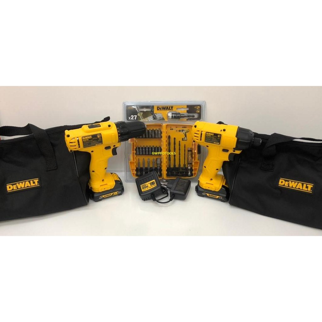 DEWALT DCD700 12V LI-ION CORDLESS DRILL DRIVER & DCF805 12V CORDLESS ...
