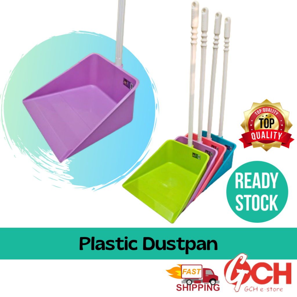 💥 Large Color Plastic Dustpan with Plastic Handle / Penyodok Plastik ...