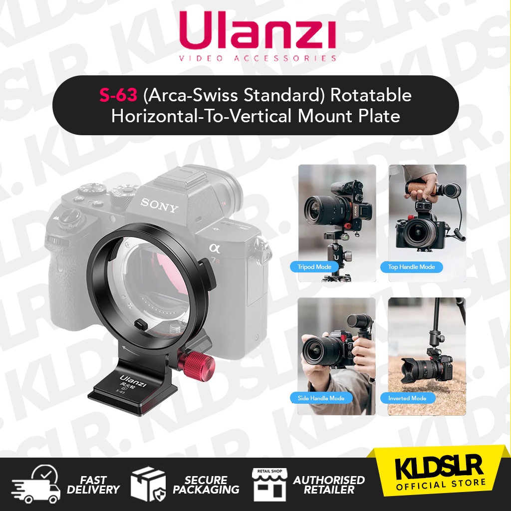 Ulanzi S-63 Rotatable Horizontal-To-Vertical Mount Plate Kit 3246 for ...