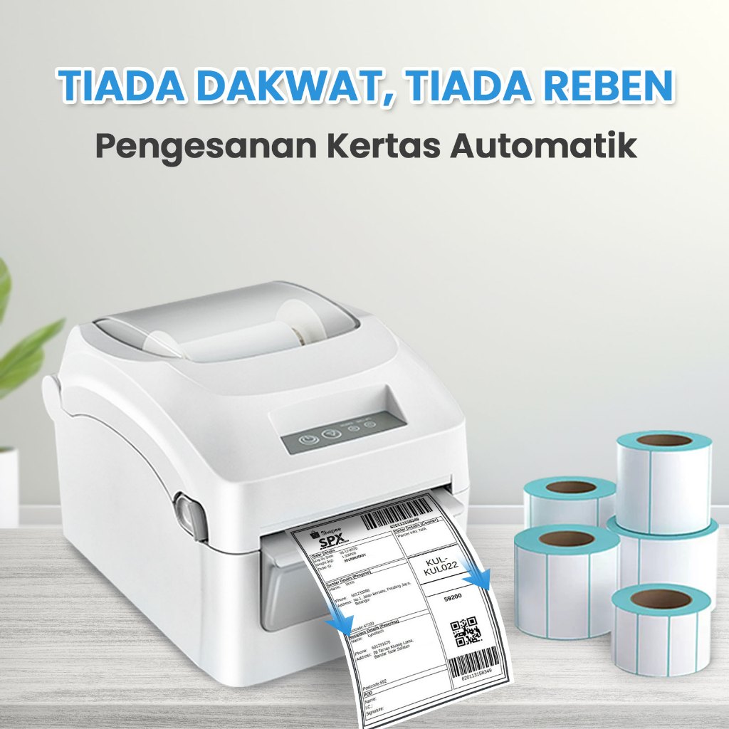 Thermal Printer Bluetooth Waybill Barcode Shipping Bluetooth A6 Printer ...