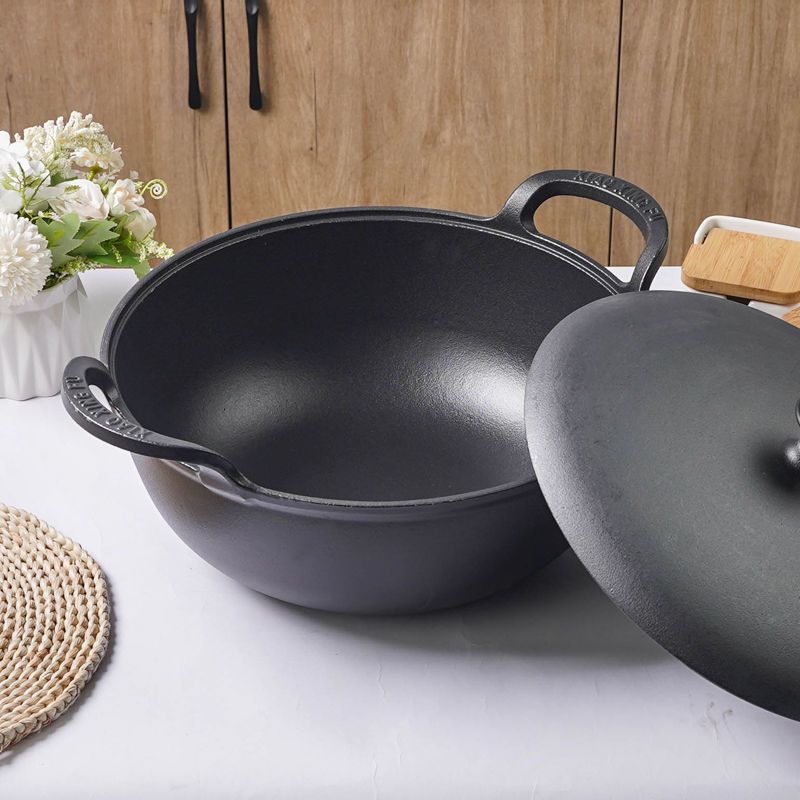 Yuanbao Pot Cast Iron Pot Lid Thickened Non Coated Comes with Micro ...