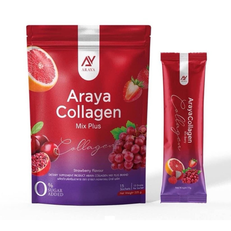 ARAYA COLLAGEN MIX PLUS 15sachet🍓 | Shopee Malaysia