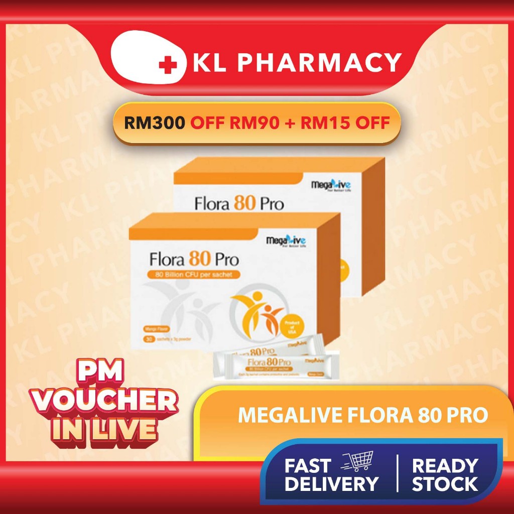 MegaLive Flora 80 Pro (30s/ 2x30s) 80 Billions CFU/ sachet | Shopee Malaysia