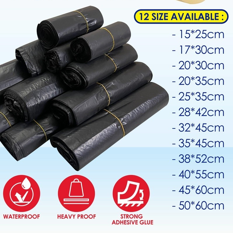 100PCS PARCEL PLASTIC COURIER BAG FLYER PACKAGING BAG PLASTIK PARCEL ...