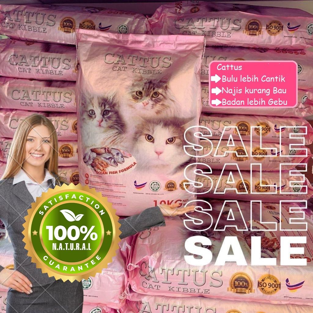 CATTUS Cat Food Makanan Kucing CATTUS 10kg Ocean Fish With Goat Milk ...