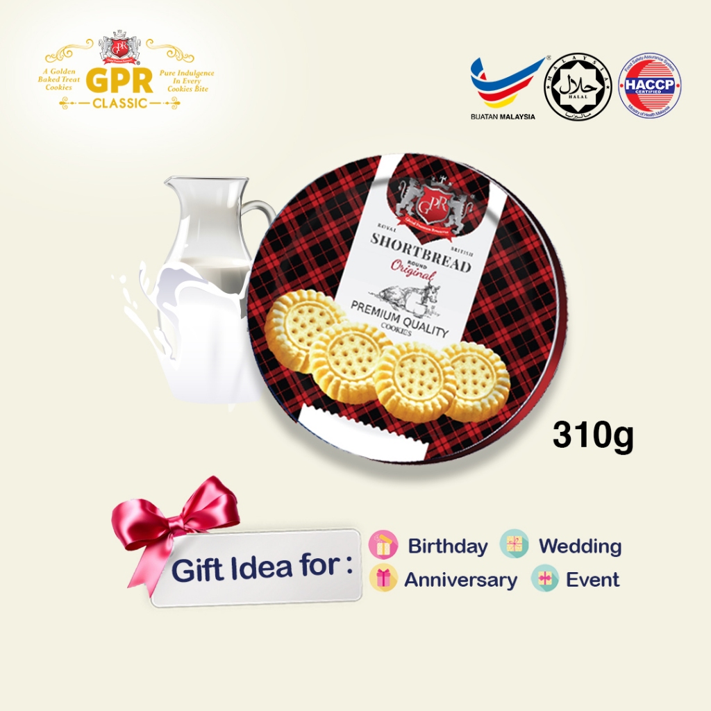 GPR Shortbread Cookies Original Flavor Tin (310g) Biskut Biscuit 126 | Shopee Malaysia