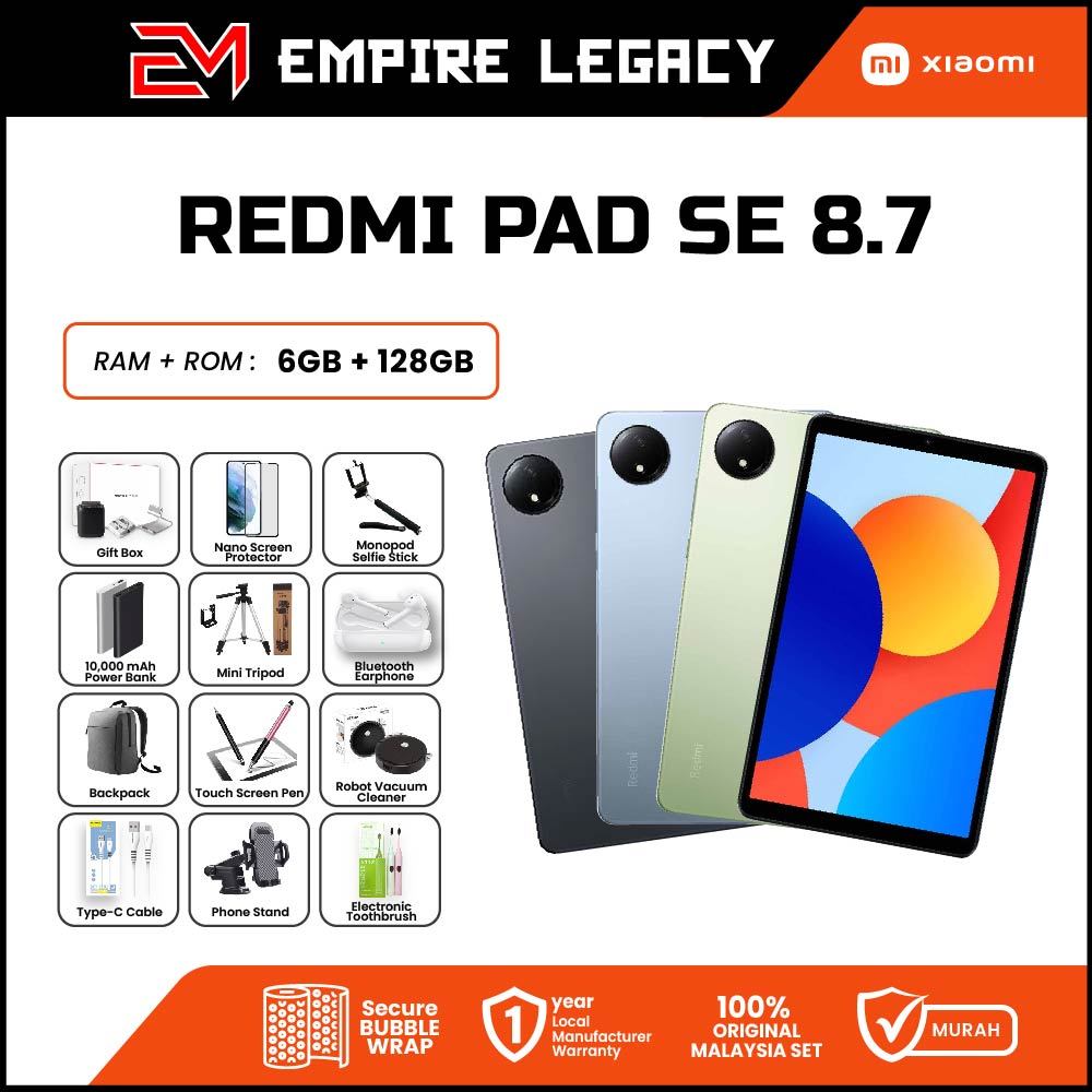 REDMI Pad SE 8.7" WIFI | 4G [6GB RAM 128GB ROM] - Original XIAOMI ...