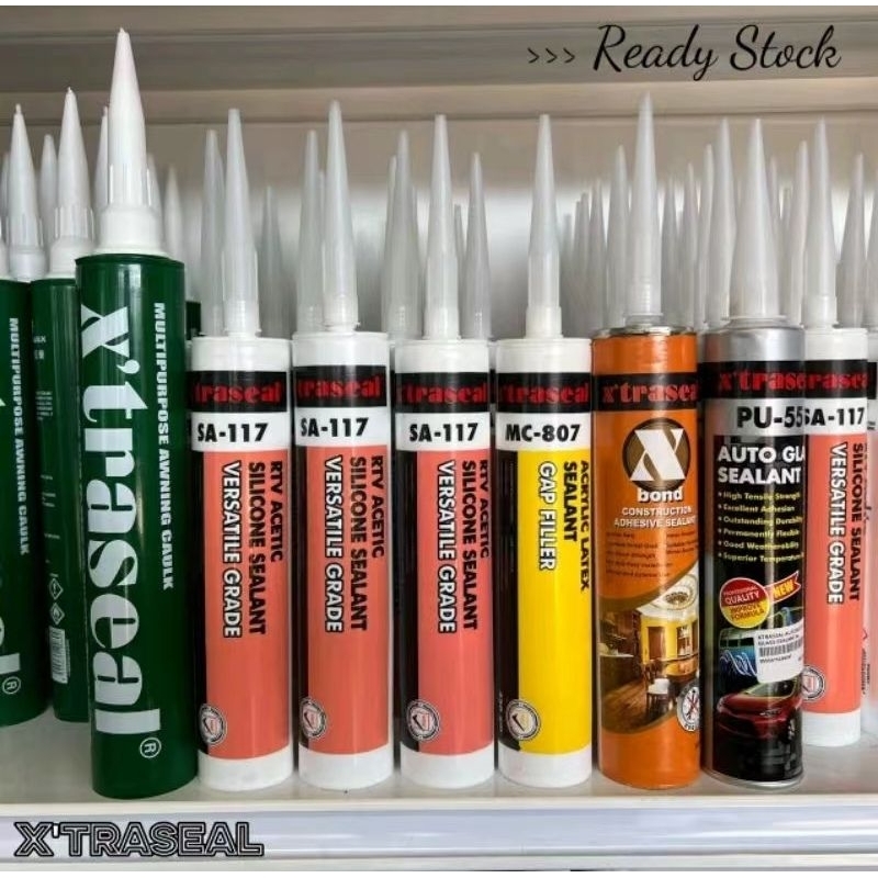 XTRASEAL RTV ACETIC SILICONE SEALANT VERSATILE GRADE / SILICON / white black clear | Shopee Malaysia