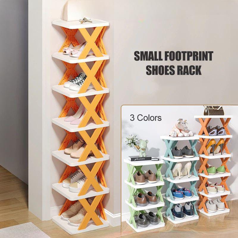 Rak Kasut Berbilang Lapisan DIY Boleh Ditindan Sneaker Penyimpanan ...