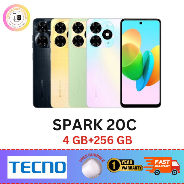 Tecno Spark 20C Smartphone | 6.6" IPS LCD Dispaly | Dual Rear Camera ...