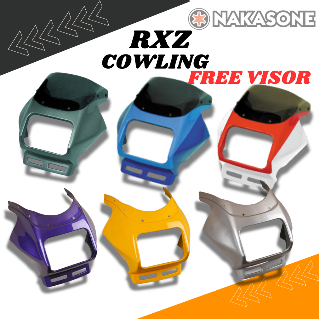 YAMAHA RXZ 6speed FERING COWLING [ FREE VISOR ] ENEGRY COLOR BLACK ...