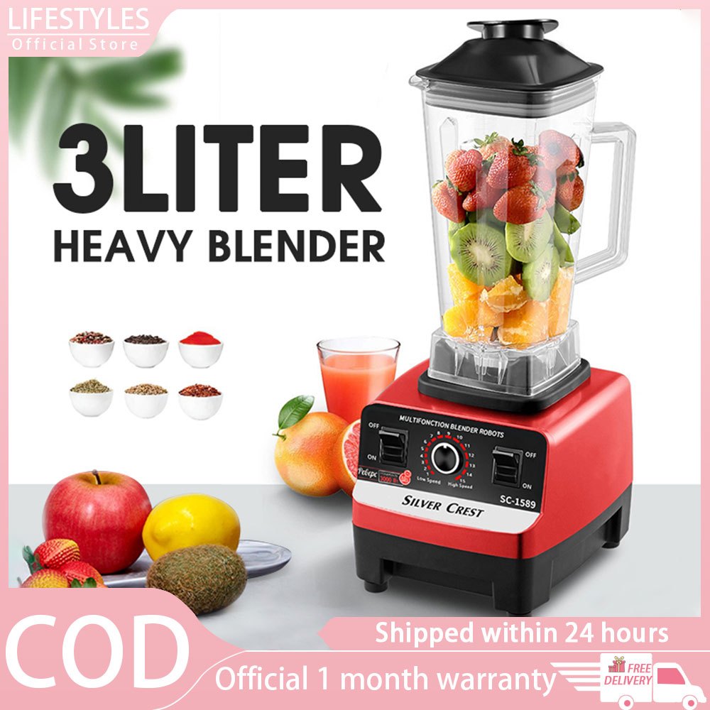 【New】3L 5000W Heavy Duty Blender Pengisar Tugas Berat Mixer Juicer High ...
