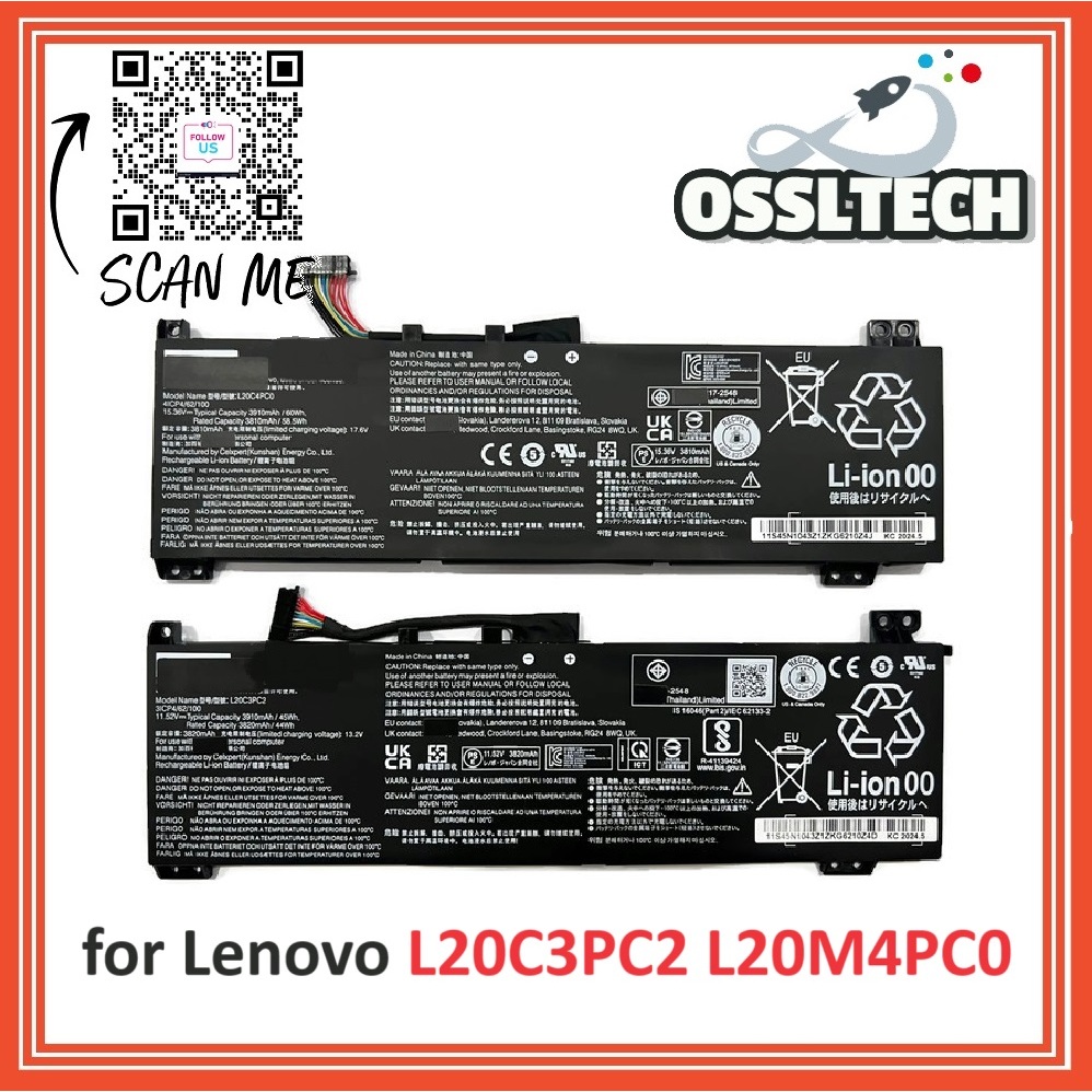 Lenovo LEGION 5-15ITH6 82JK IdeaPad 3-15ACH6 82K1 3-15IHU6 L20M4PC0 ...