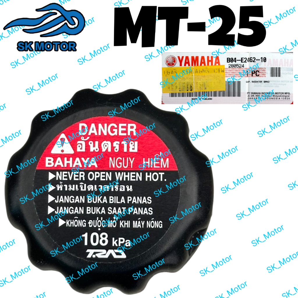 Yamaha MT-25 MT-03 YZF-R3 Original Radiator Cap Conduction Tutup Tangki ...