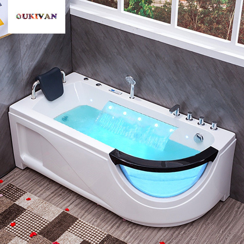 Large Waterfall Bath Tub Jacuzzi Relaxing Spa Massage Keep Warm Free ...