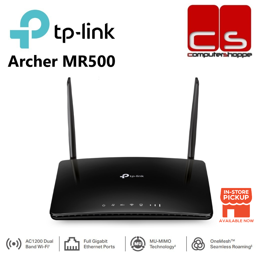 TP-Link Archer MR500 4G+ Cat6 AC1200 Wireless Dual Band Gigabit Router ...