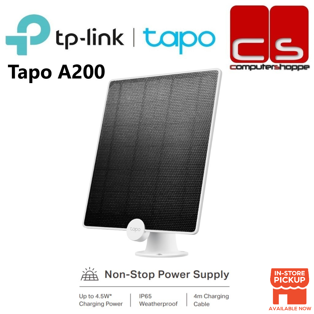 TP-Link Tapo A200 Solar Charging Panel for Battery Powered Rechargeable ...