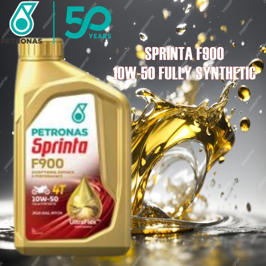 PETRONAS SPRINTA F900 10W-50 FULLY SYNTHETIC 4T/ High Performance Motor ...