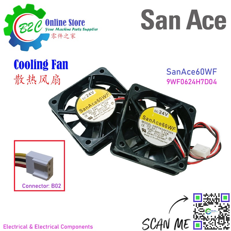 San Ace 60WF 9WF0624H7D04 Sanyo Denki Cooling Fan Fanuc Servo Amp Unit ...