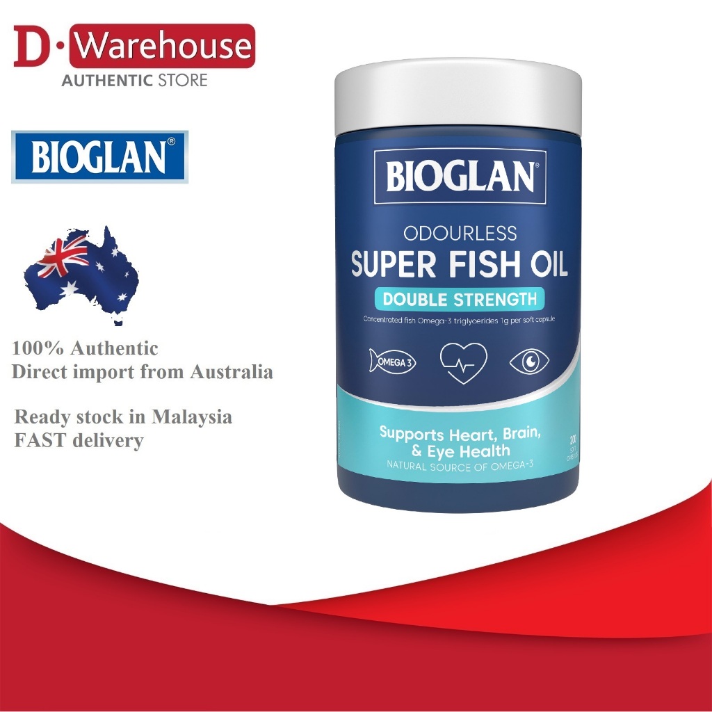 BIOGLAN Odourless Super Fish Oil Double Strength (200 capsules ...
