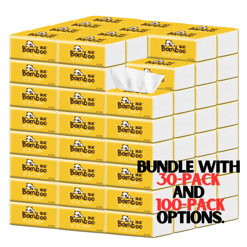 🌠READY STOCK🌠Bundle 30/100 Packs Bamboo Tissue 4 Ply/75 pulls Facial ...