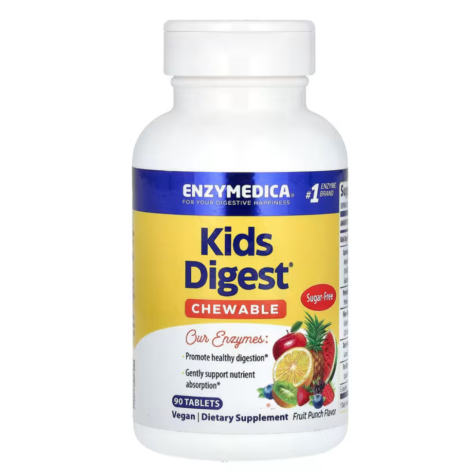 Enzymedica, Kids Digest, Fruit Punch, 60 Chewable Tablets | 90 Chewable ...