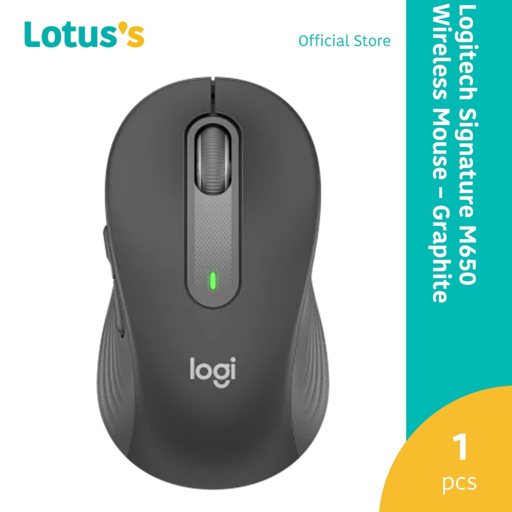 Logitech Signature M650 Wireless Mouse (Graphite) | Shopee Malaysia