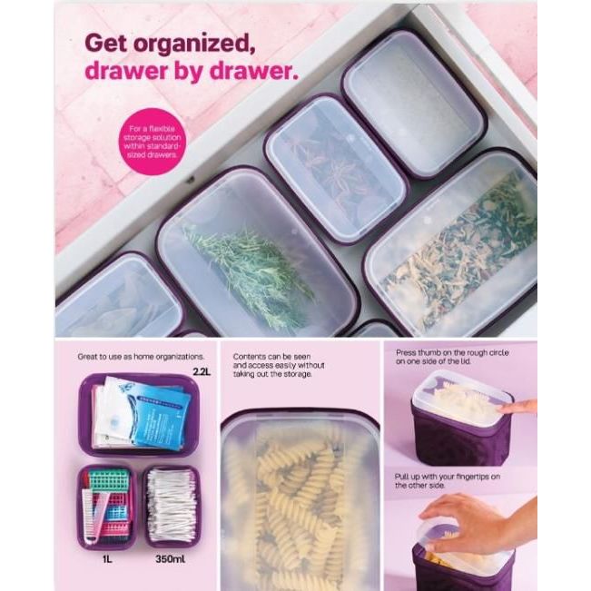 Tupperware Drawer Canister/ Organizer - Limited Edition | Shopee Malaysia