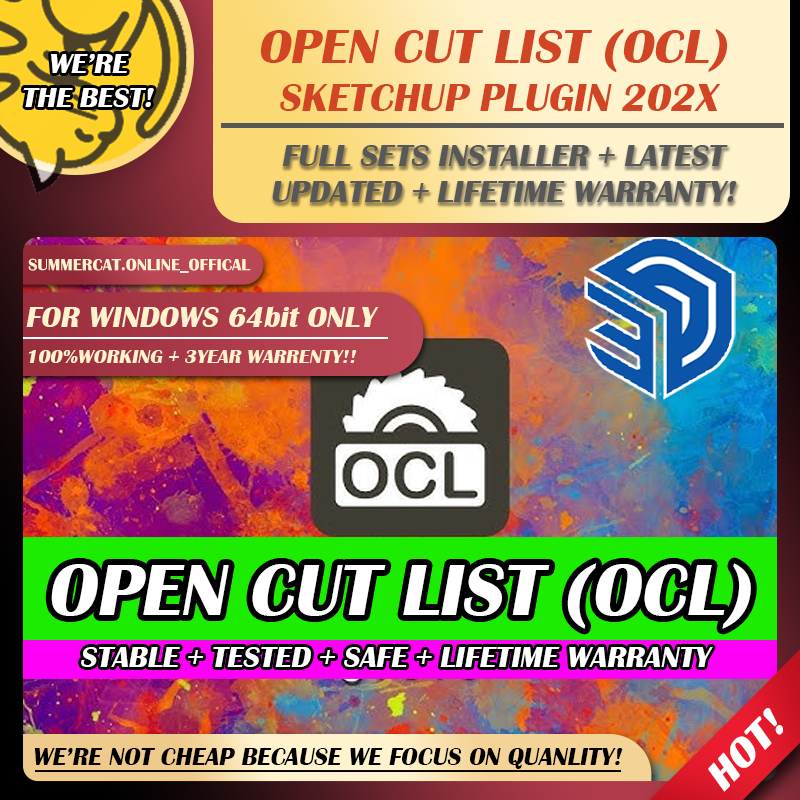🔥Latest🔥【LIFETIME】Open Cut List Extension (OCL) Sketchup Plugin 2015 ...