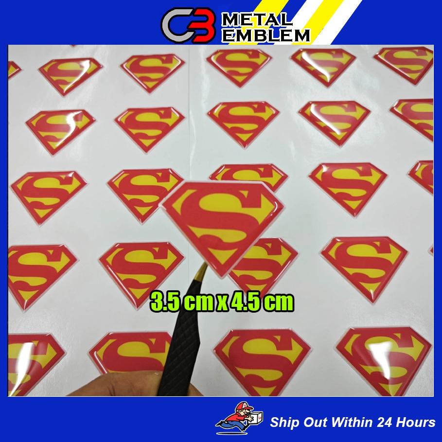 SUPERMAN DC STICKER EMBLEM SUPERMAN STIKER TIMBUL / EC30 | Shopee Malaysia