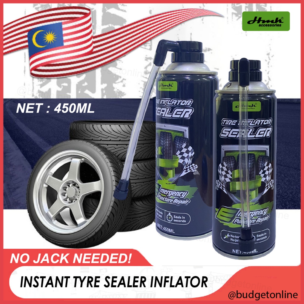 450ML Tyre Sealer & Inflator Flat Tire Instant Repair Car Emergency Kit Air Filler Anti Puncture ...
