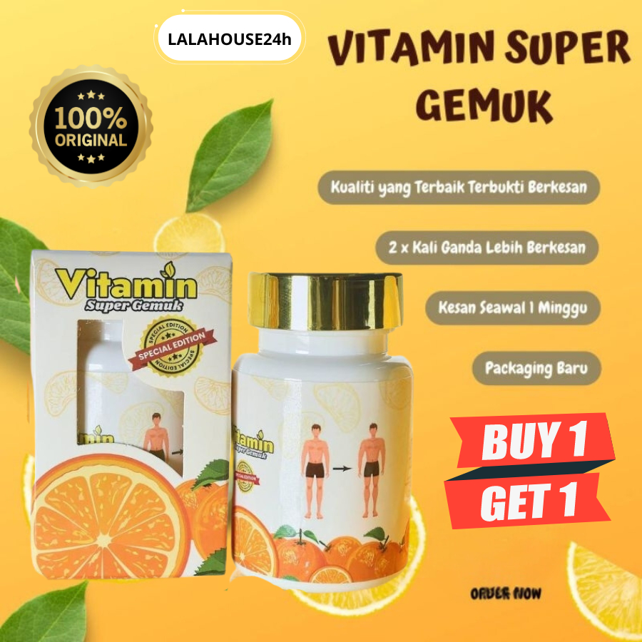 VITAMIN SUPER GEMUK ORIGINAL HQ UBAT GEMUK BERKESAN TAMBAH SELERA MAKAN ...