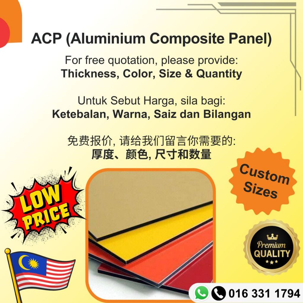 ACP (Aluminium Composite Panel) [All Sizes & Colours ] Can Customize ...