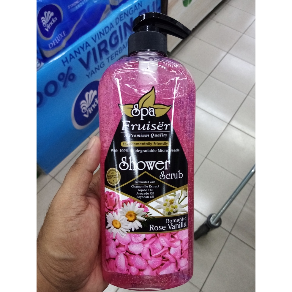 SPA FRUISER SHOWER SCRUB / ROSE VANILLA / GREEN TEA / CHARCOAL / 730ML ...