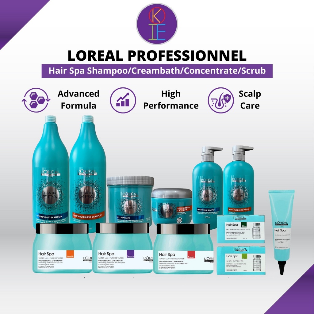 Loreal Hair Spa Shampoo (600ml/1500ml) / Creambath (500ml/1000ml ...