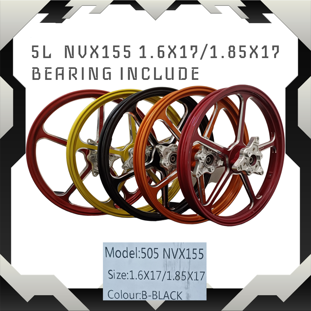 SPORT RIM NVX155 ENKE1 5 BATANG FULL CHOP 505 5L Wheel Sport RIM RODA ...