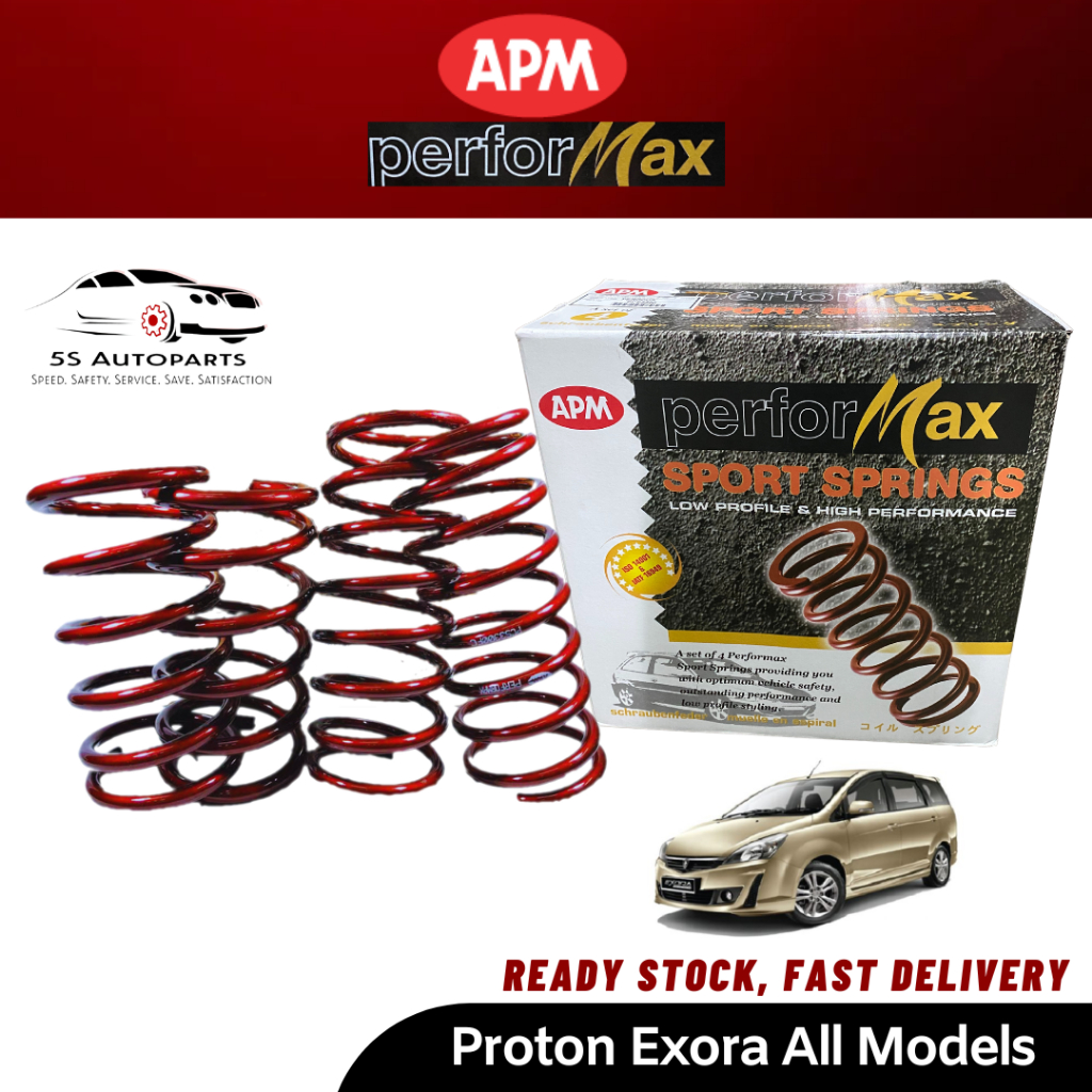 APM Performax Proton Exora Heavy Duty Lowered Sport Spring Set ( 4 PCS ...