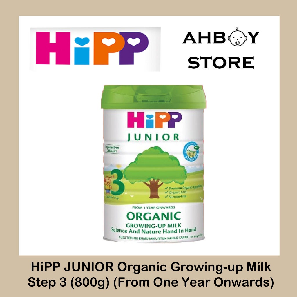 HiPP JUNIOR Organic Growing-up Milk Step 3 (800g) (From One Year ...