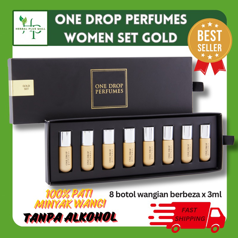 [ 𝙍𝙚𝙖𝙙𝙮 𝙎𝙩𝙤𝙘𝙠 ] One Drop Perfumes Women Set Gold - 100% Pati Minyak ...