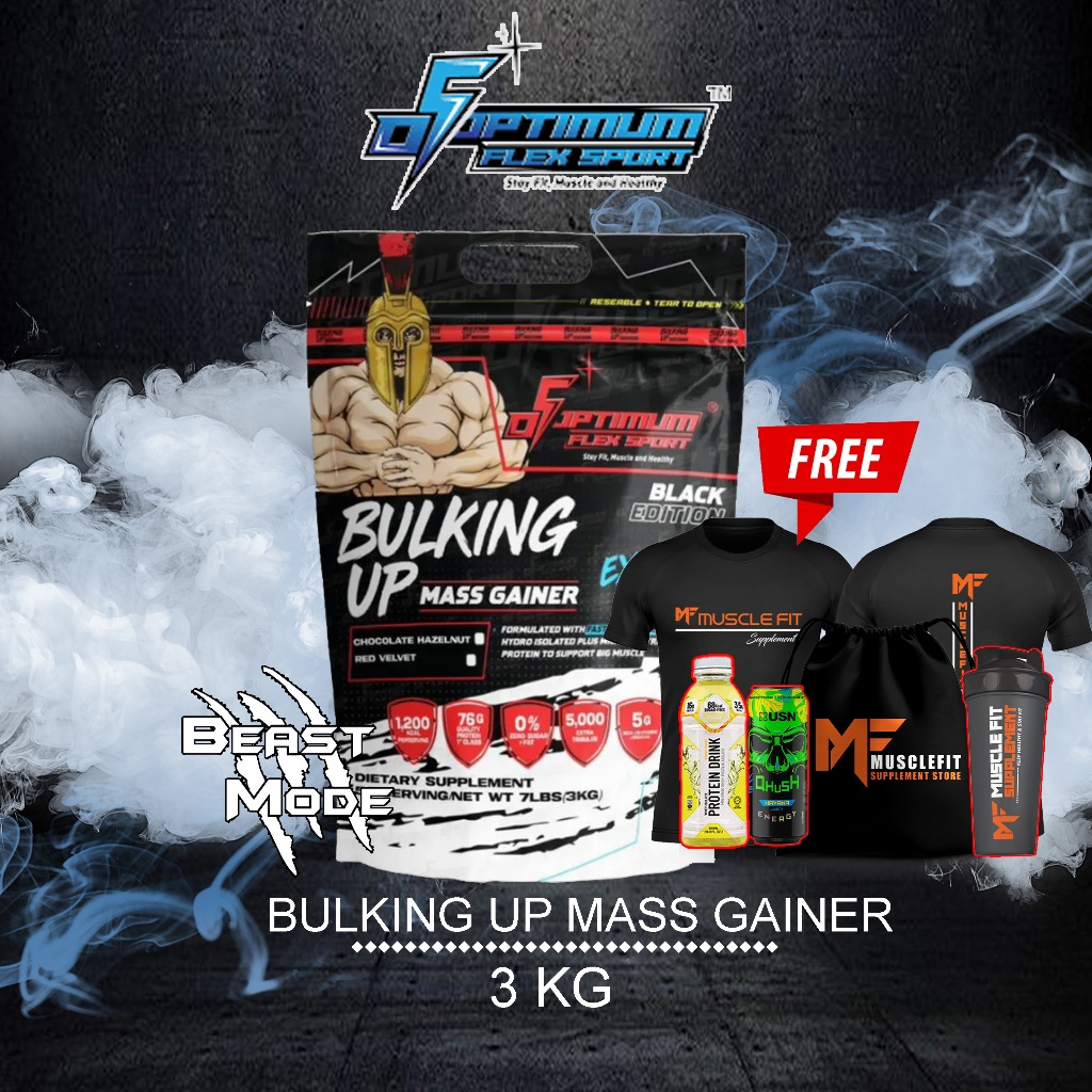 Optimum Flex Bulking Up Mass Gainer 3 kg + Free Gift | Shopee Malaysia