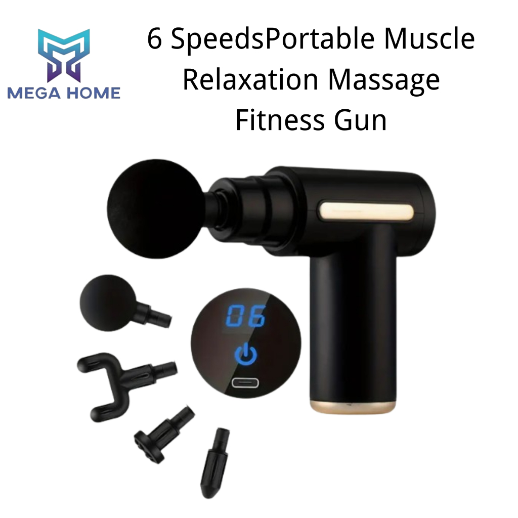 6 SpeedsPortable Muscle Relaxation Massage Fitness Gun | Shopee Malaysia