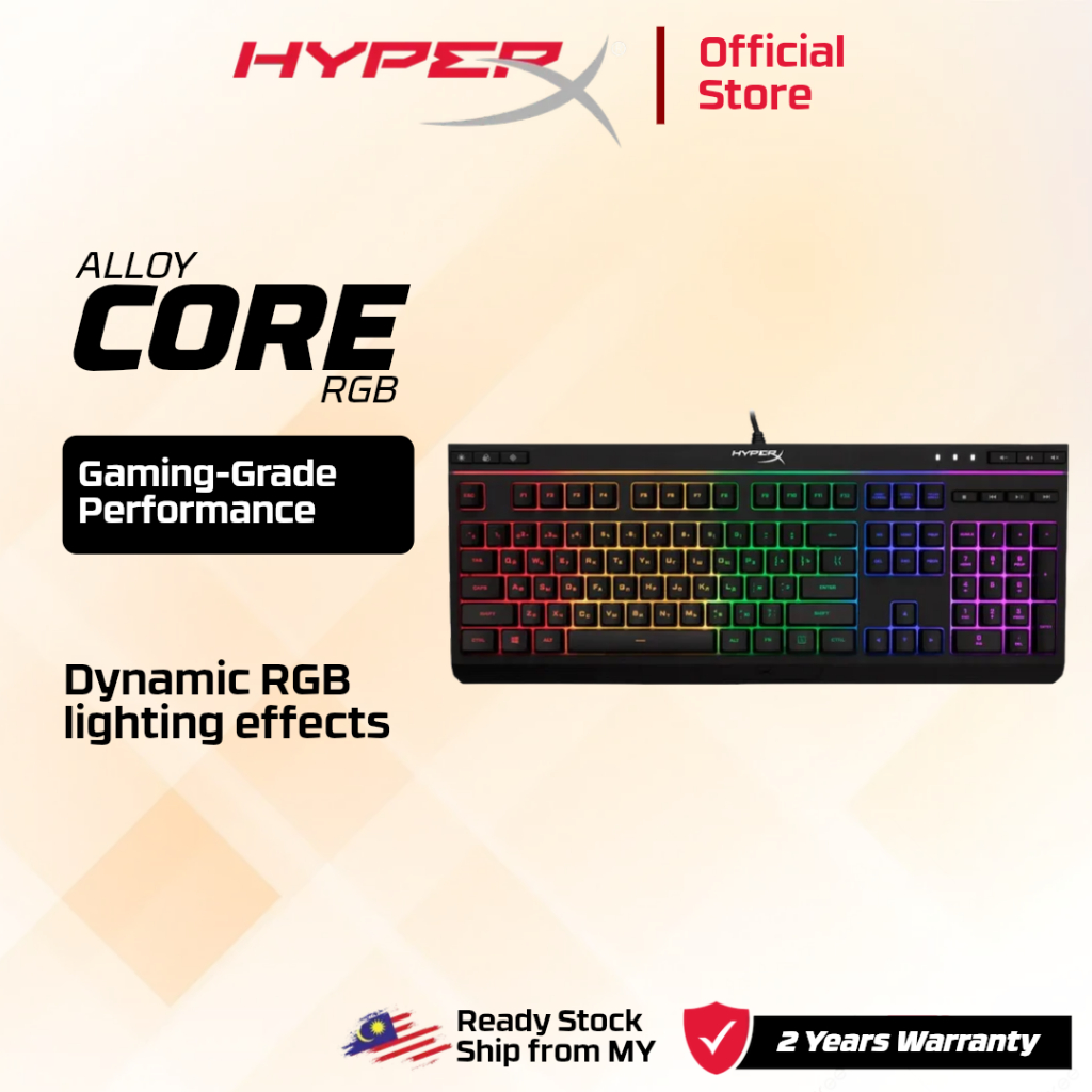 HyperX Alloy Core RGB Membrane Gaming Keyboard | Shopee Malaysia