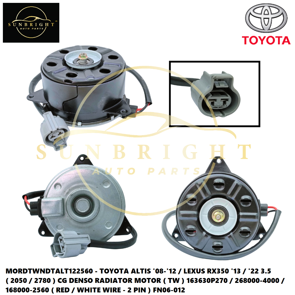 TOYOTA ALTIS/ LEXUS CG DENSO RADIATOR MOTOR ( TW ) 163630P270 / 268000 ...