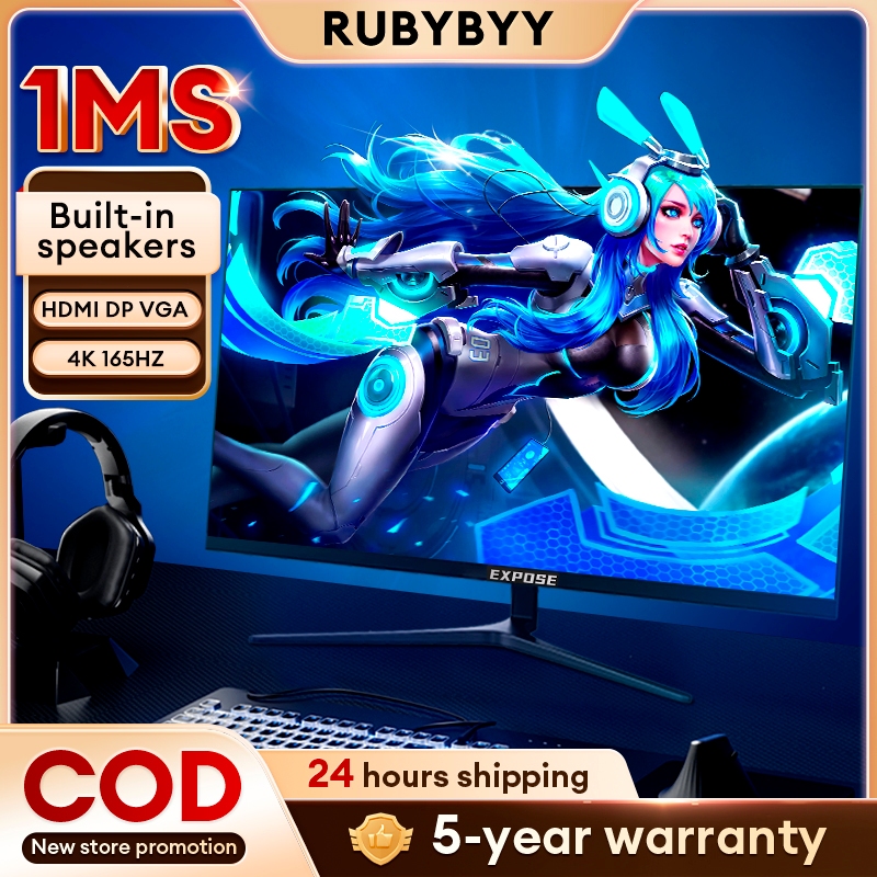 Monitor PC 27 24 Inch 165Hz Full HD 75Hz 1Ms IPS Screen Build-in ...